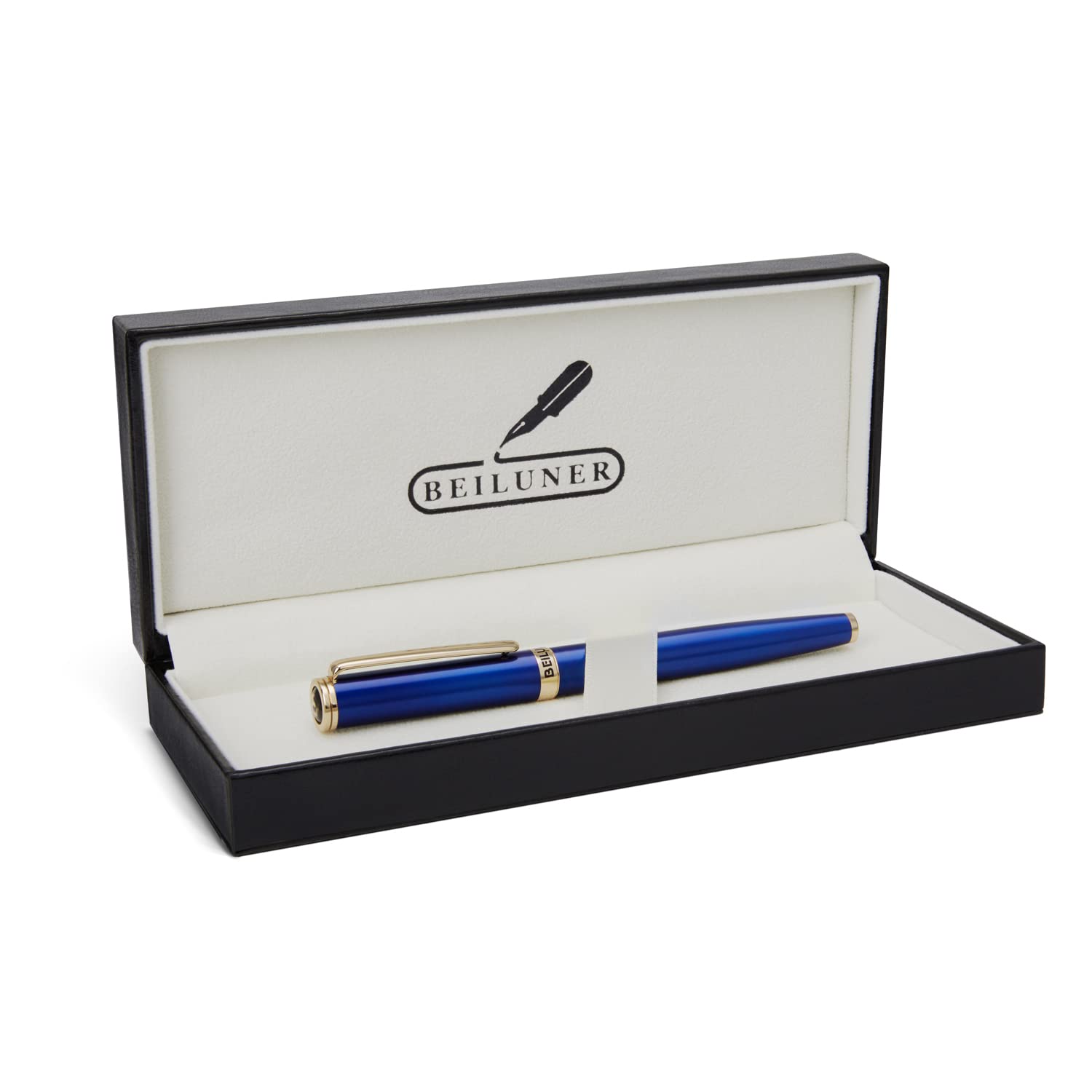 BEILUNER Luxury Rollerball Pen,24K Gold Trim,Noble and Elegant Designs,Schneider Ink Refill, Best Roller Ball Pen Gift Set for Men & Women, Professional, Executive Office, Nice Pens