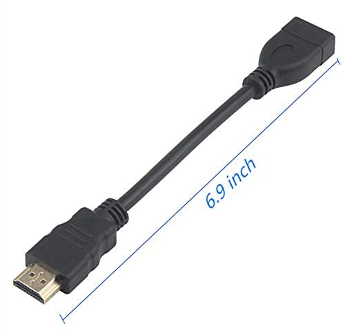 MYUANGO HDMI Male to Female Extender Cable Short HDMI Extender Convenient for Fire TV Stick, Google Chrome Cast, Roku Stick, HDTV, Laptop and PC