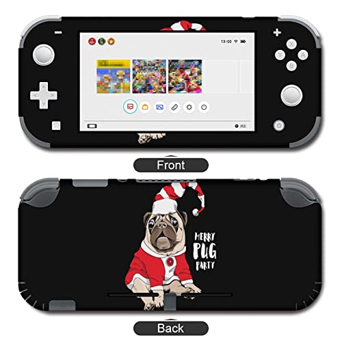 Santa Pug Stickers Full Wrap Decal Skin Faceplate Protective Stickers Compatible for Nintendo Switch for Switch Lite