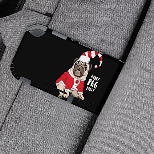 Santa Pug Stickers Full Wrap Decal Skin Faceplate Protective Stickers Compatible for Nintendo Switch for Switch Lite