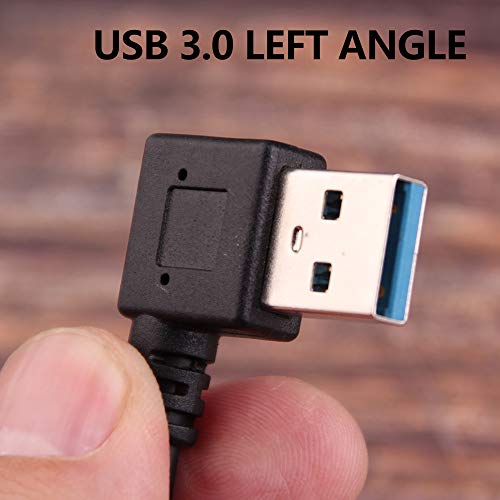 USB C 90 Degree Right Angle Cable Extension USB 3.0 Type c Cable Left & Right Angle Male by Oxsubor(20CM,8IN)(2 Pack)