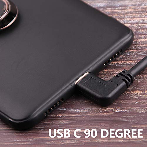 USB C 90 Degree Right Angle Cable Extension USB 3.0 Type c Cable Left & Right Angle Male by Oxsubor(20CM,8IN)(2 Pack)