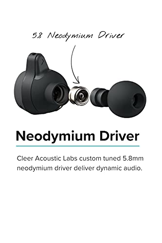 Cleer Audio, Roam NC Wireless Bluetooth Noise Cancelling Earbuds with Long Lasting Battery Life, Sweat Proof and Water Resistant, Touch Controls, Ambient Mode Music and Calls, Black