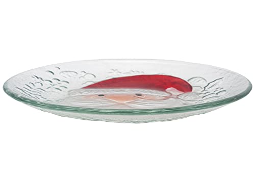 Transpac Fused Glass Santa Plate