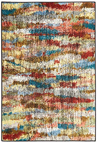Brumlow Mills Rustic Abstract Bohemian Contemporary Colorful Print Pattern Area Rug for Living Room Decor, Dining, Kitchen Rugs, Bedroom or Entryway Rug, 3'4" x 5', Earthtones