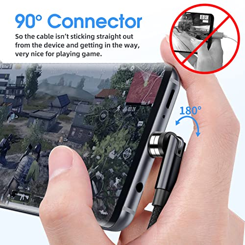 Magnetic Charging Cable, 540° Rotating Magnetic Phone Charger [6-Pack, 3ft/3ft/3ft/6ft/6ft/10ft] 3 in 1 Magnetic Charger Cable Nylon Braided Magnetic USB Cable for iPhone/Micro USB/Type C Device