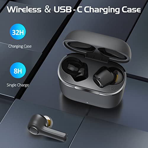 Wireless Headphones for Graduation Gifts,Noise Cancelling Bluetooth Earbuds with Wireless Touch Control and Charging Case,IPX5 Waterproof EarBuds 40H with ENC HD in-Ear Built-in Mic Headset Deep Bass