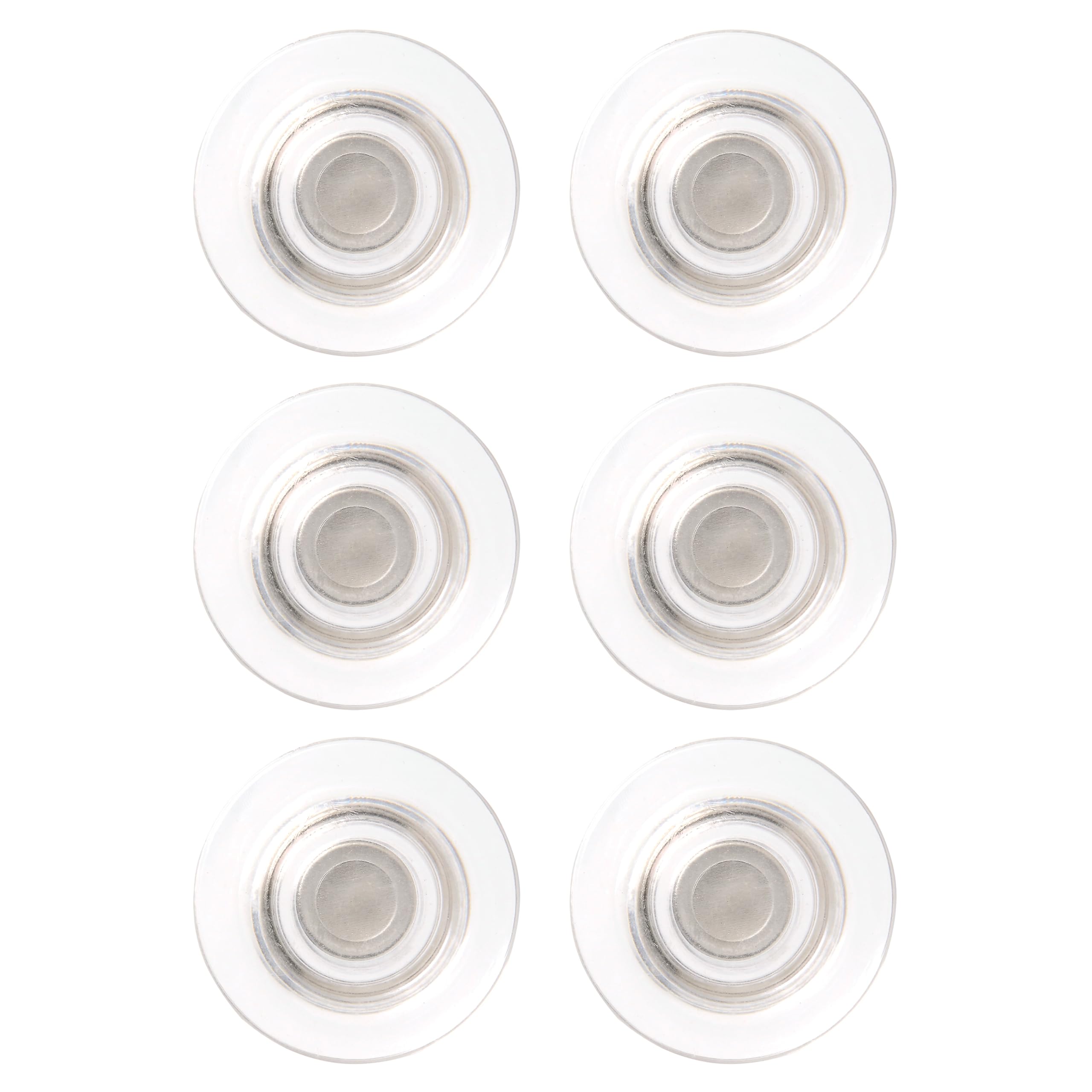 Quartet Strong Magnets, Glass Whiteboard, Dry Erase Board, Large, Clear Rare Earth Magnets, 6 Pack (85391)