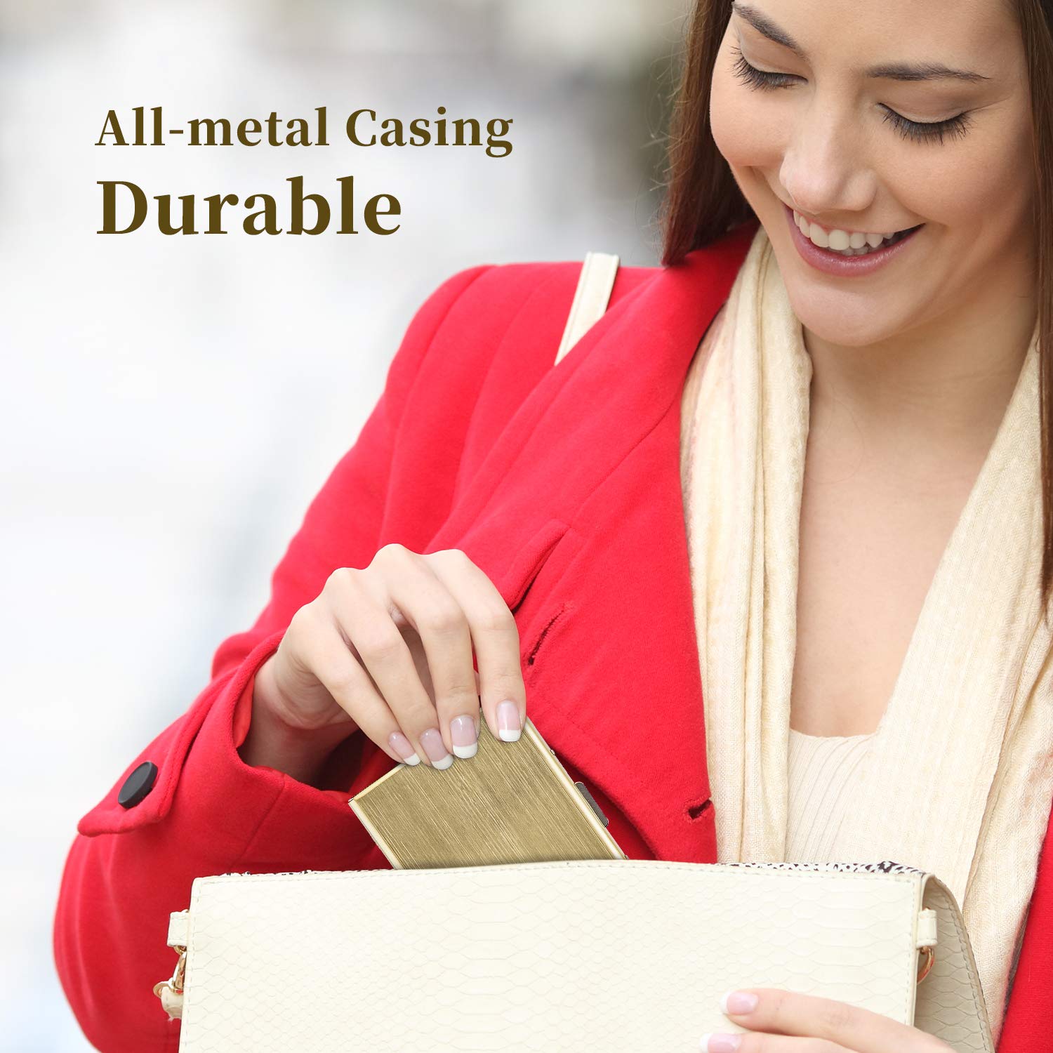 RFID Blocking Credit Card Holder/Protector Card Holder Case,Best Metal/Stainless Steel Travel Slim Wallet/Case for Men & Women