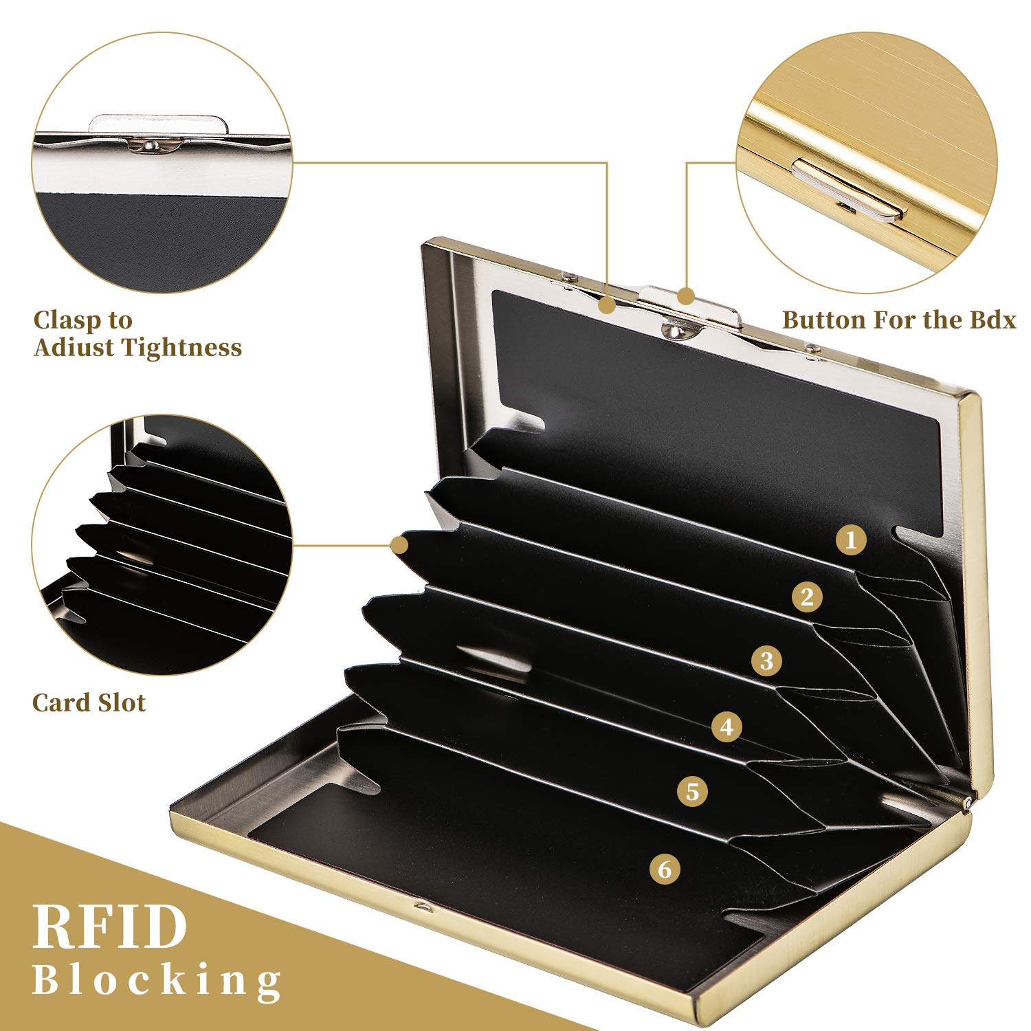 RFID Blocking Credit Card Holder/Protector Card Holder Case,Best Metal/Stainless Steel Travel Slim Wallet/Case for Men & Women