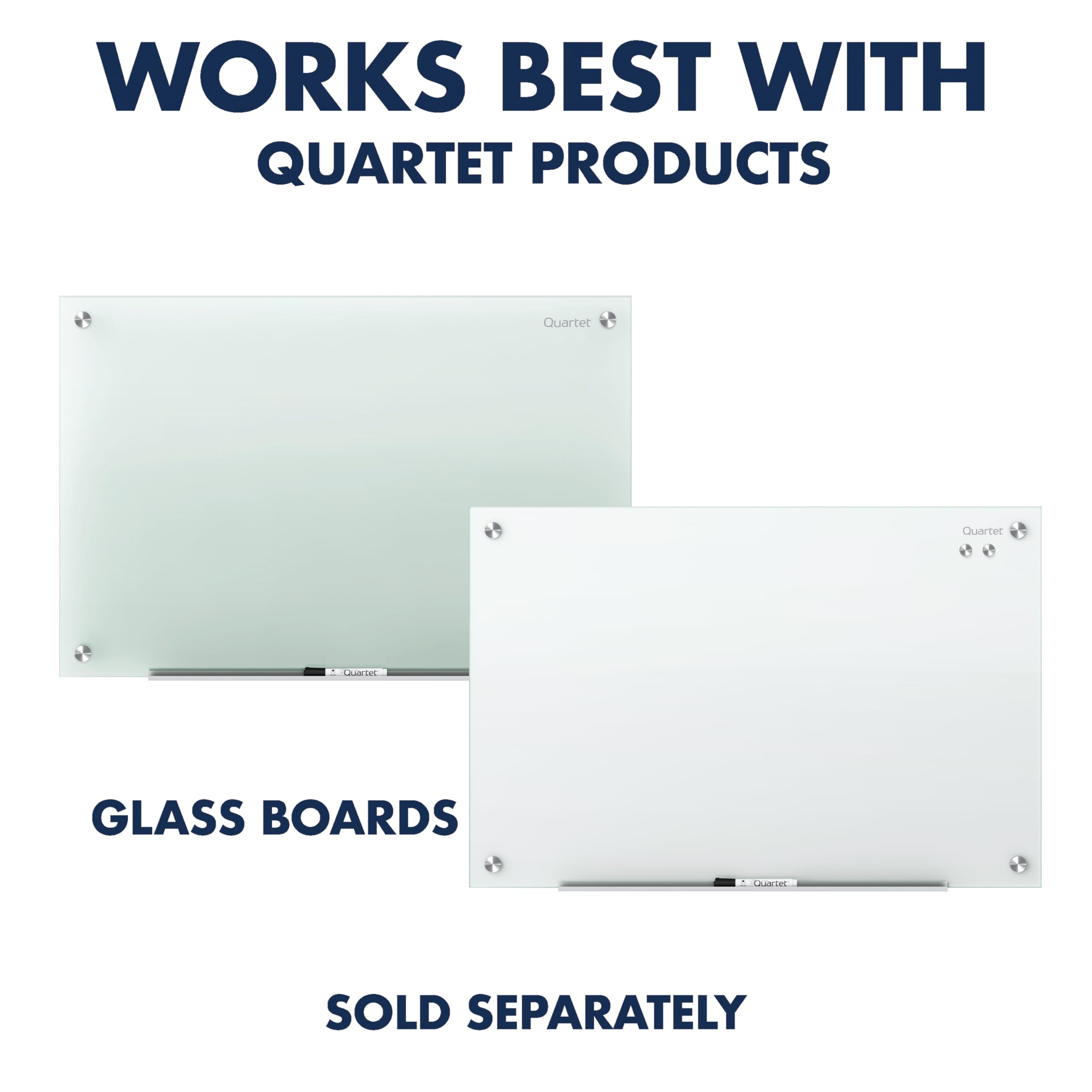 Quartet Strong Magnets, Glass Whiteboard, Dry Erase Board, Large, Clear Rare Earth Magnets, 6 Pack (85391)