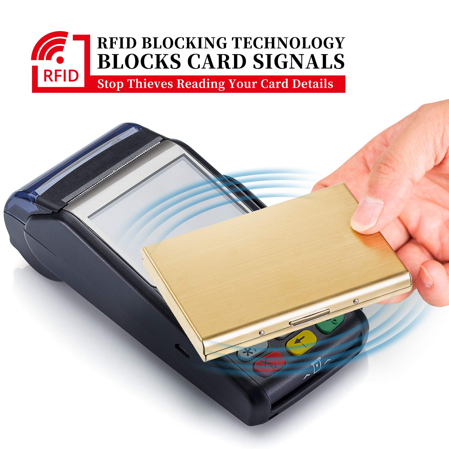 RFID Blocking Credit Card Holder/Protector Card Holder Case,Best Metal/Stainless Steel Travel Slim Wallet/Case for Men & Women