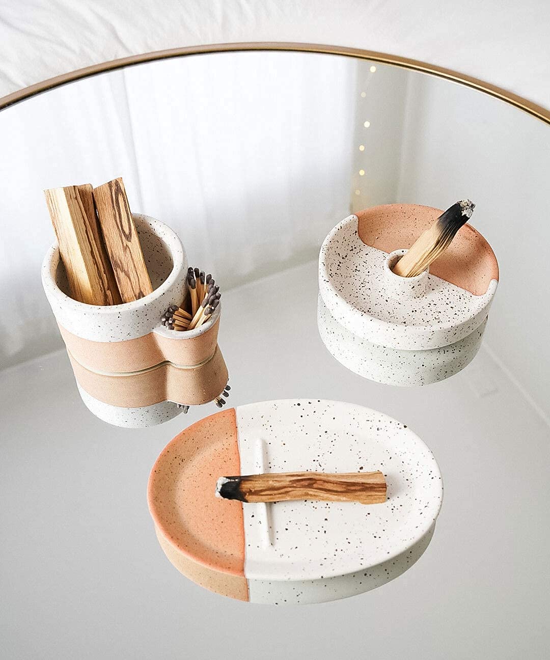 Bursera Terracotta Plate, Tree Planted with Every Order, Oval Smudging Plate for White Sage, Palo Santo Sticks, Decorative Plate, Smudge and Jewelry Plate