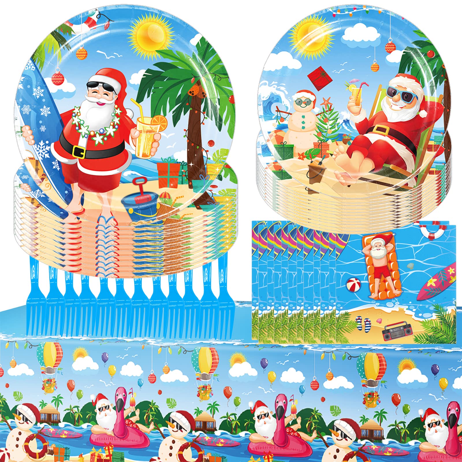 Know me Christmas Cake Plates Dessert Tableware Set Party Supplies, Christmas Lunch Napkins Paper Plates Decorations