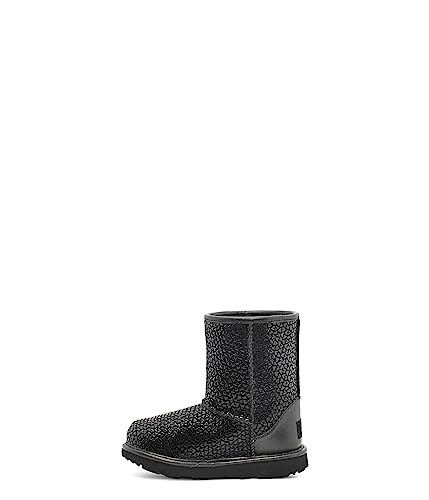 UGG Unisex-Child Classic Ii Gel Hearts Boot, Black, 12 Toddler