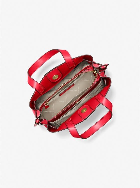 Michael Kors Emilia Small Logo Satchel (Dk Sangria)
