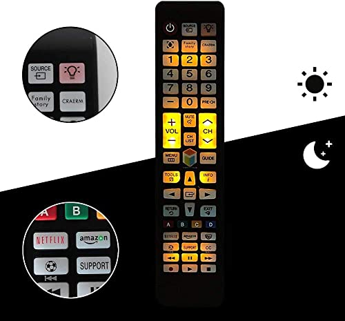 Universal Remote Control for Samsung TV Remote Control fits for All Samsung LED HDTV Smart TV with Netflix Amazon Button and Samsung Backlit Remote - No Setup Needed