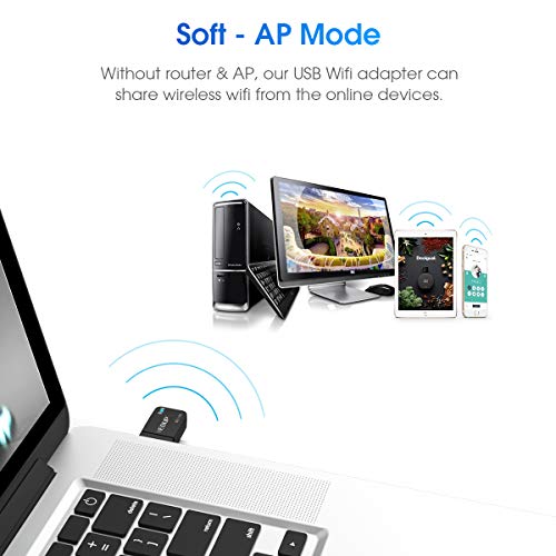 1300Mbps USB 3.0 Wireless WiFi Adapter for PC, USB Wi-Fi Dongle AC Mini Network Adapters 802.11ac 2.4GHz/5GHz Built-in Antenna for Windows 11/10/7/8/8.1/XP Mac OS 10.6-10.15