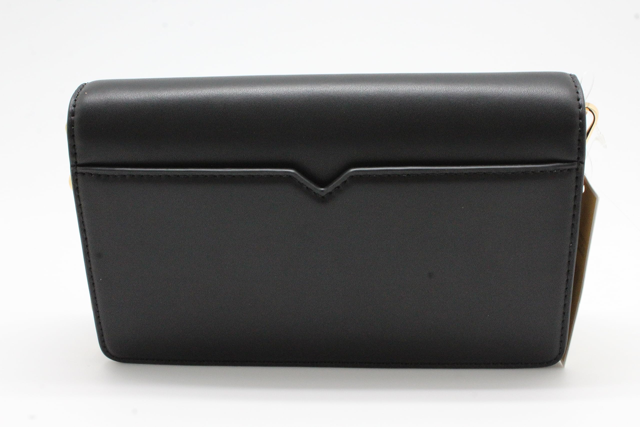 MICHAEL KORS CECE MEDIUM FLAP VEGAN LEATHER SHOULDER CROSSBODY BAG CLUTCH BLACK
