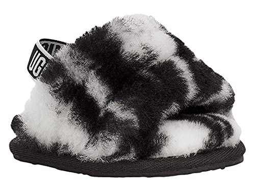 UGG Baby Girls I Fluff Yeah Slide Marble Slipper, Black, 2-3 Infant