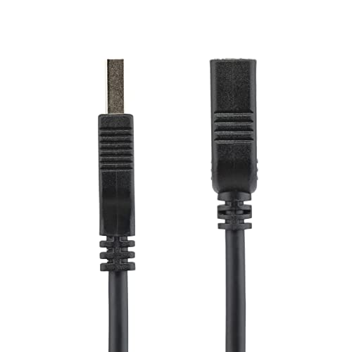 StarTech.com 6in Short USB 3.0 Extension Adapter Cable (USB-A Male to USB-A Female) - USB 3.1 Gen 1 (5Gbps) Port Saver Cable - Black (USB3EXT6INBK)