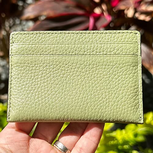 Michael Kors Reed Large Card Holder Wallet MK Signature Logo Leather (Light Sage)
