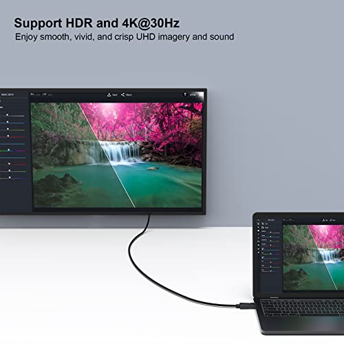 BENFEI Displayport to HDMI, 4K DP to HDMI 6 Feet Cable Gold-Plated Cord Compatible for Lenovo, Dell, HP, ASUS