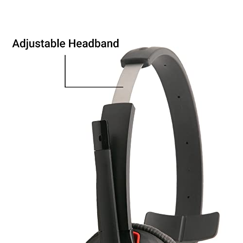 ITSPWR Bundle PlantronicsĀ® Blackwire 5210 Wired, Single Ear Headset with Boom Mic, Connect via USB-A to PC/Mac, Comes with a USB Type-C 4Port Hub