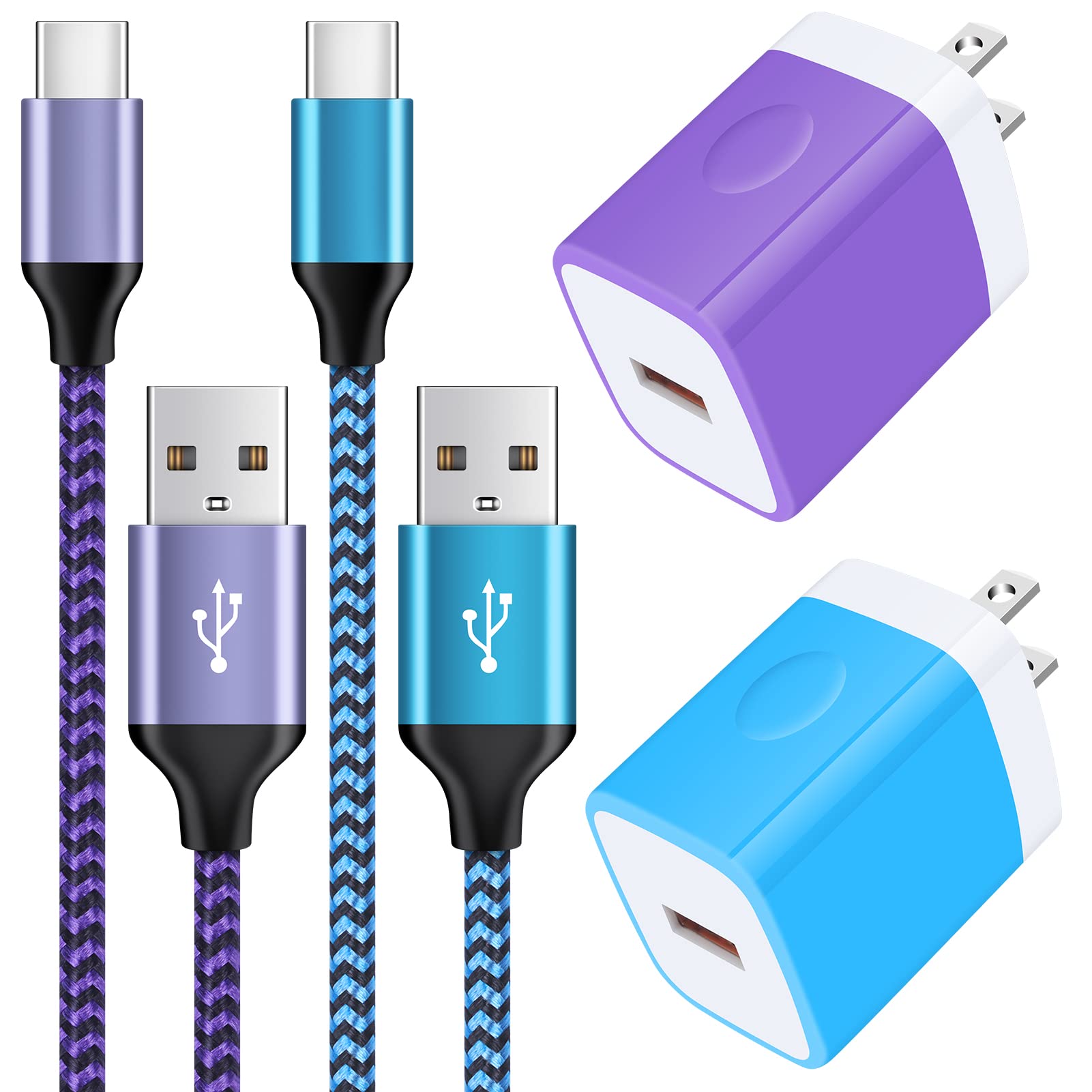 Android Charger, Fast Charger for Samsung Galaxy S22 A13 A23 5G A53 A04s A03s S21 S20,LG G8 G8X G7 G6 G5 V20 V30 V30S V40 V50 V60 ThinQ,LG K51 K92, Type C Charger Block C Charger Cable Fast Charging