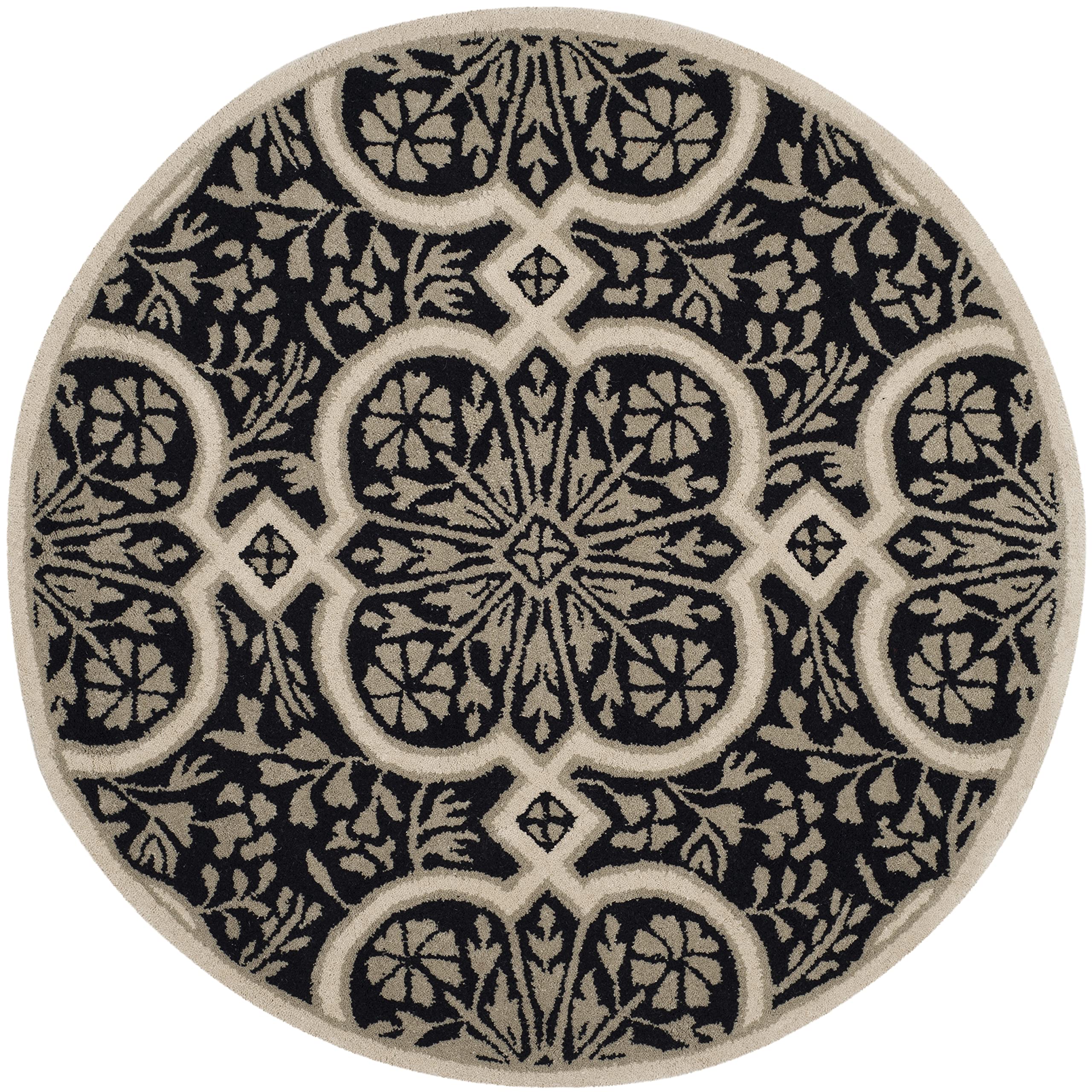 MARTHA STEWART x SAFAVIEH 4' Round Francesca MSR4551C Handmade French Painted Avignon Wool Area Rug