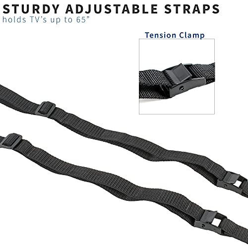 TV Anti-Tip Heavy Duty Dual Cable, Non Tipping Safety Strap Kit for Flat Screen and Furniture Mounting STAND-SK02