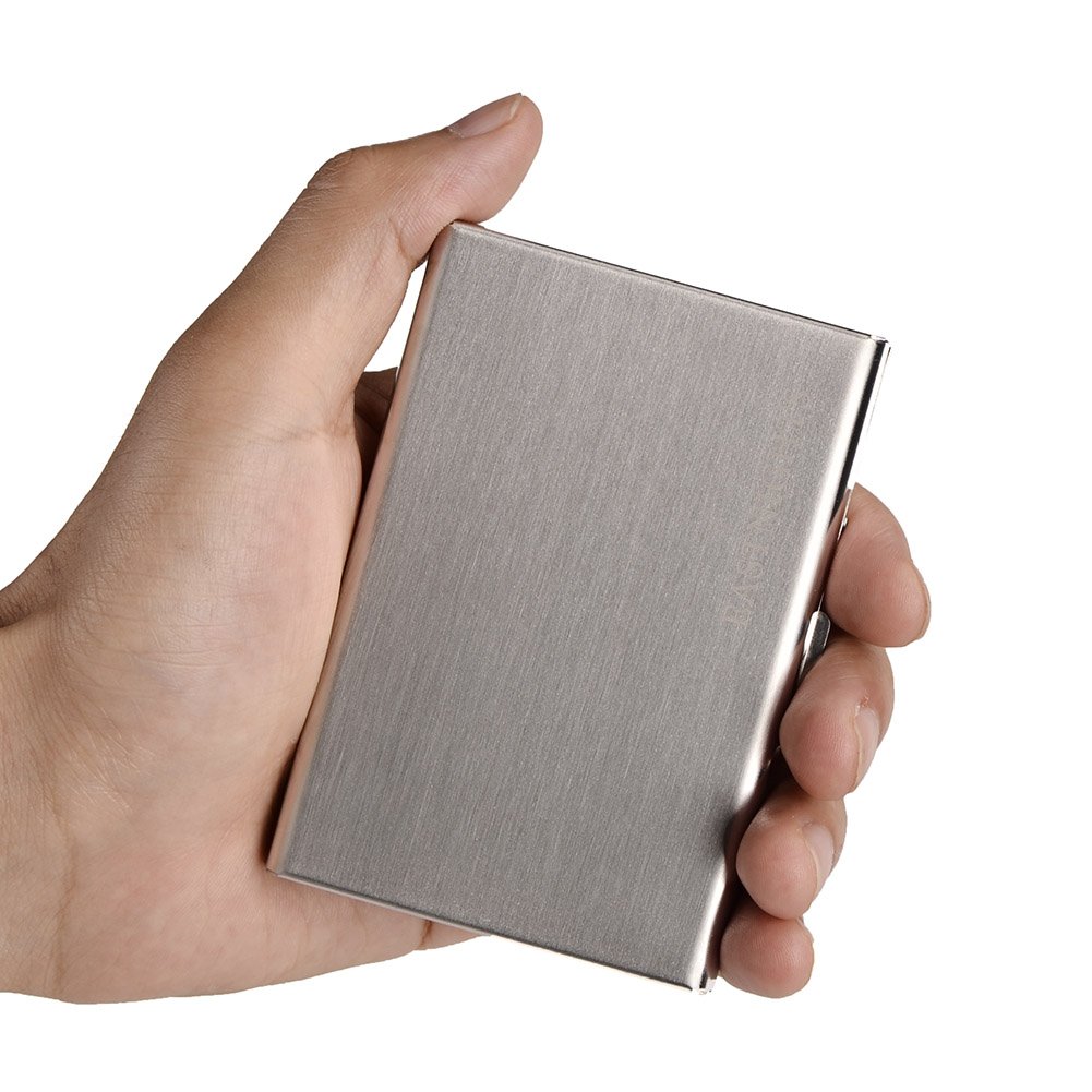 EASTNIGHTS RFID Credit Card Holder Metal Wallet Slim Credit Card Case Protector Business Card Holder for Women or Men