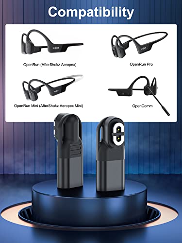 seynli [Twin Pack] USB C Adapter Charger Converter for Aftershokz Headphones Charger, Compatible with Shokz Aeropex, OpenRun, OpenRun Pro, OpenRun Mini, OpenComm, for Aftershokz Charging Cable