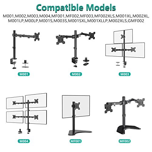WALI VESA Mounting Plate for WALI Monitor Mounting System, VESA 75 by 75 mm and 100 by 100 mm (VES01), Black
