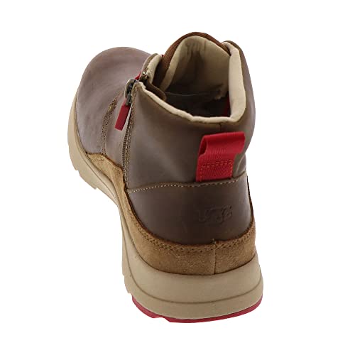 UGG K Canoe III Weather Sneaker, Walnut/Samba RED Leather, 5 US Unisex Big Kid
