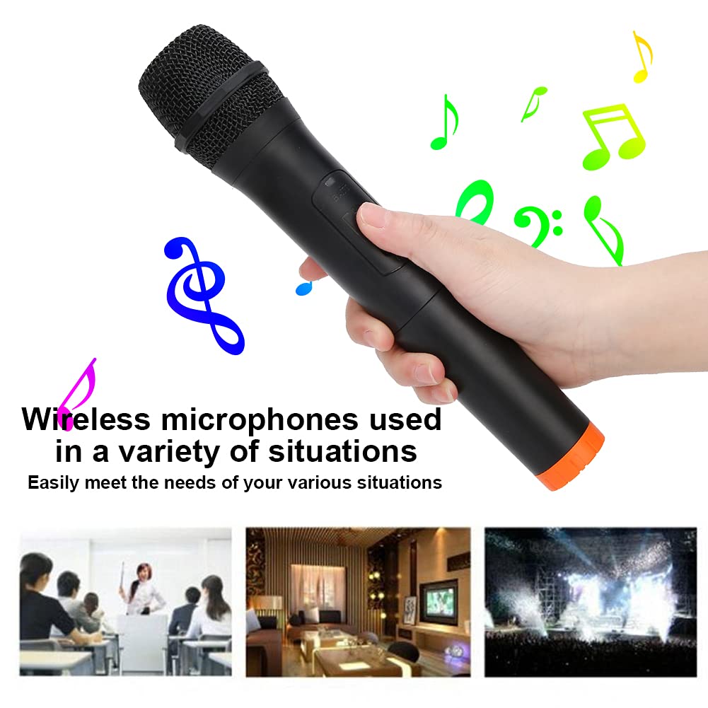 Microphone VHF Handheld USB Mic, Anti Interference, Long Range Reception, Portable for Singing, Speech