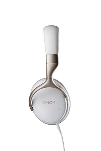 Denon AH-GC25NC Premium Wired Noise-Cancelling Headphones - Hi-Res Audio Quality | Up to 30 Hours of Noise Cancellation | Designed for Comfort | Battery-Saving Auto-Standby Mode | White