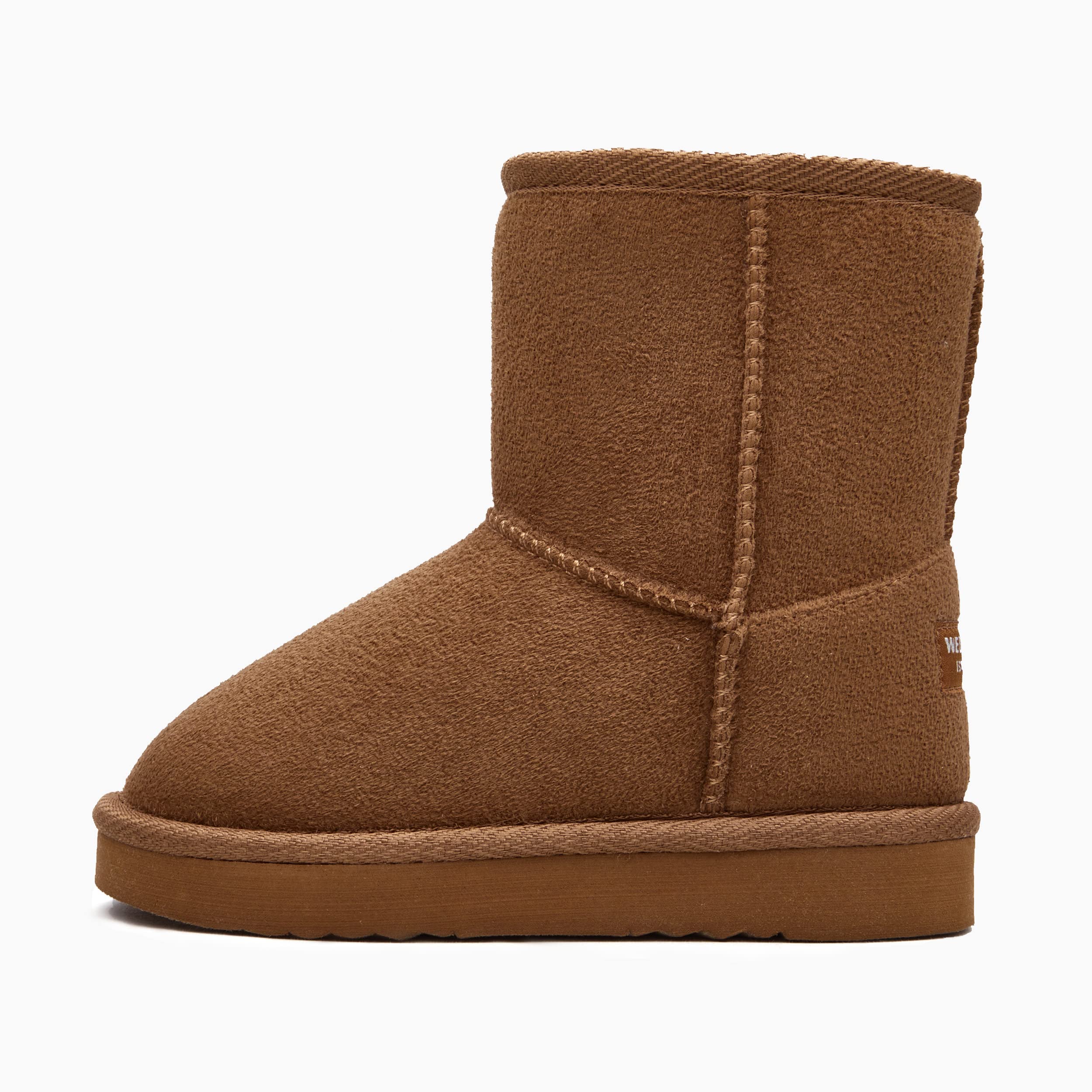 Weestep Boys and Girls Toddler/Little Kid/Big Kid Warm Fur Winter Snow Boots(4 Big Kid Chesnut)
