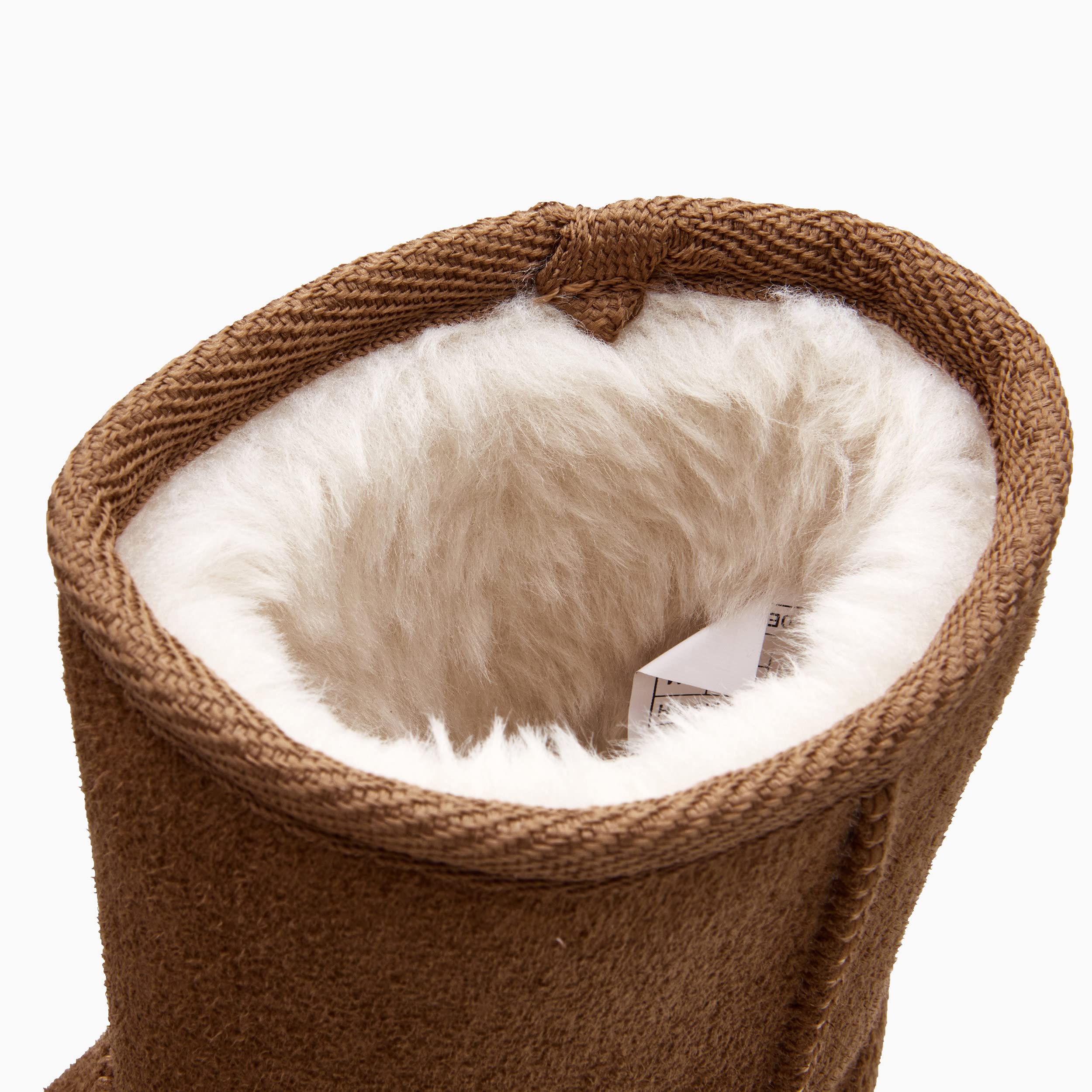 Weestep Boys and Girls Toddler/Little Kid/Big Kid Warm Fur Winter Snow Boots(4 Big Kid Chesnut)
