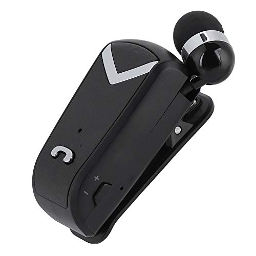 Zerone Fineblue Wireless Bluetooth Headset, in-Ear Retractable Business Noise Cancelling Lavalier Earphone with Mic Suitable for Business/Workout/Driving
