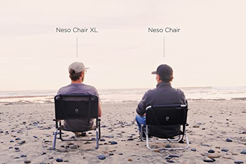 2 Pack of Neso Lightweight Water Resistant Beach Chairs with Shoulder Strap and Slip Pocket - Folds Thin (Vintage Stripes)