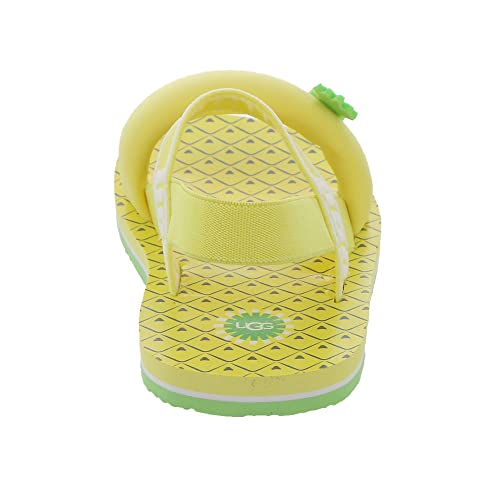 UGG Unisex-Child Zuma Sling Pineapple Stuffie Sandal, Pineapple-yellow, 10 Little Kid