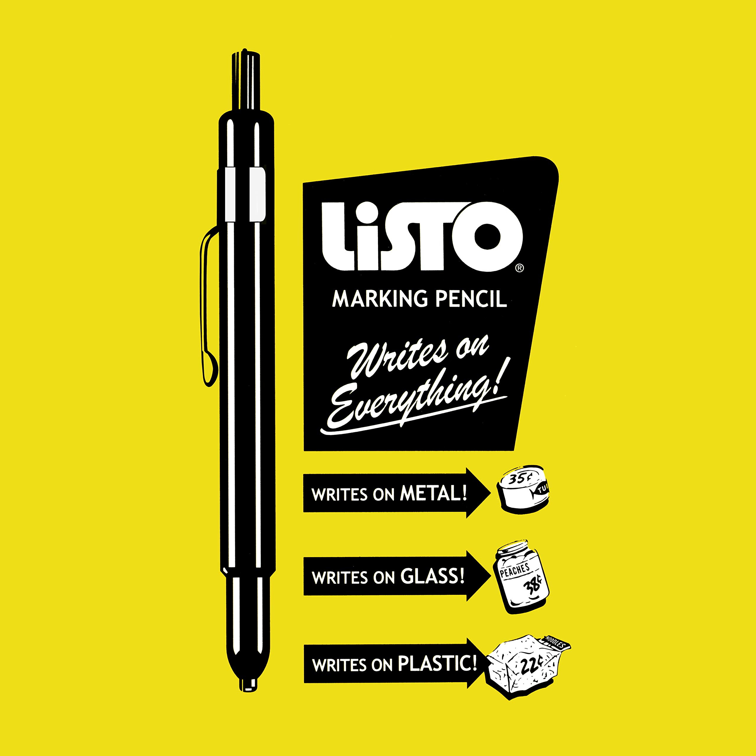 Listo 1620 - Box of 12 - China Markers/Grease Pencils/China Marking/Pencils/Wax Pencils - Made in USA (Orange)