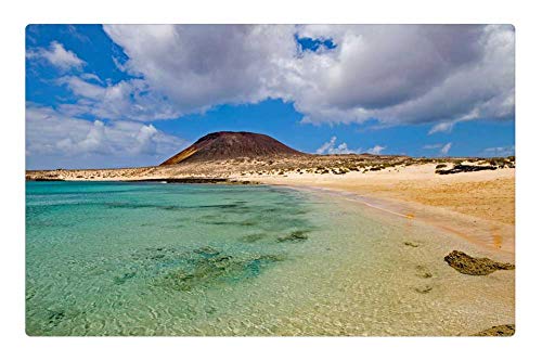 LESGAULEST Doormat Floor Rug/Mat (23.6 x 15.7 inch) - Playa Francesca La Graciosa Canary Islands Volcano