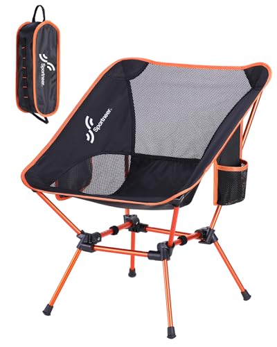 Sportneer Backpacking Chair, Lightweight Portable Camping Chair for Adults Foldable Outdoor Collapsible Camp Chair for Camping Hiking Lawn Picnic Beach Outside Travel
