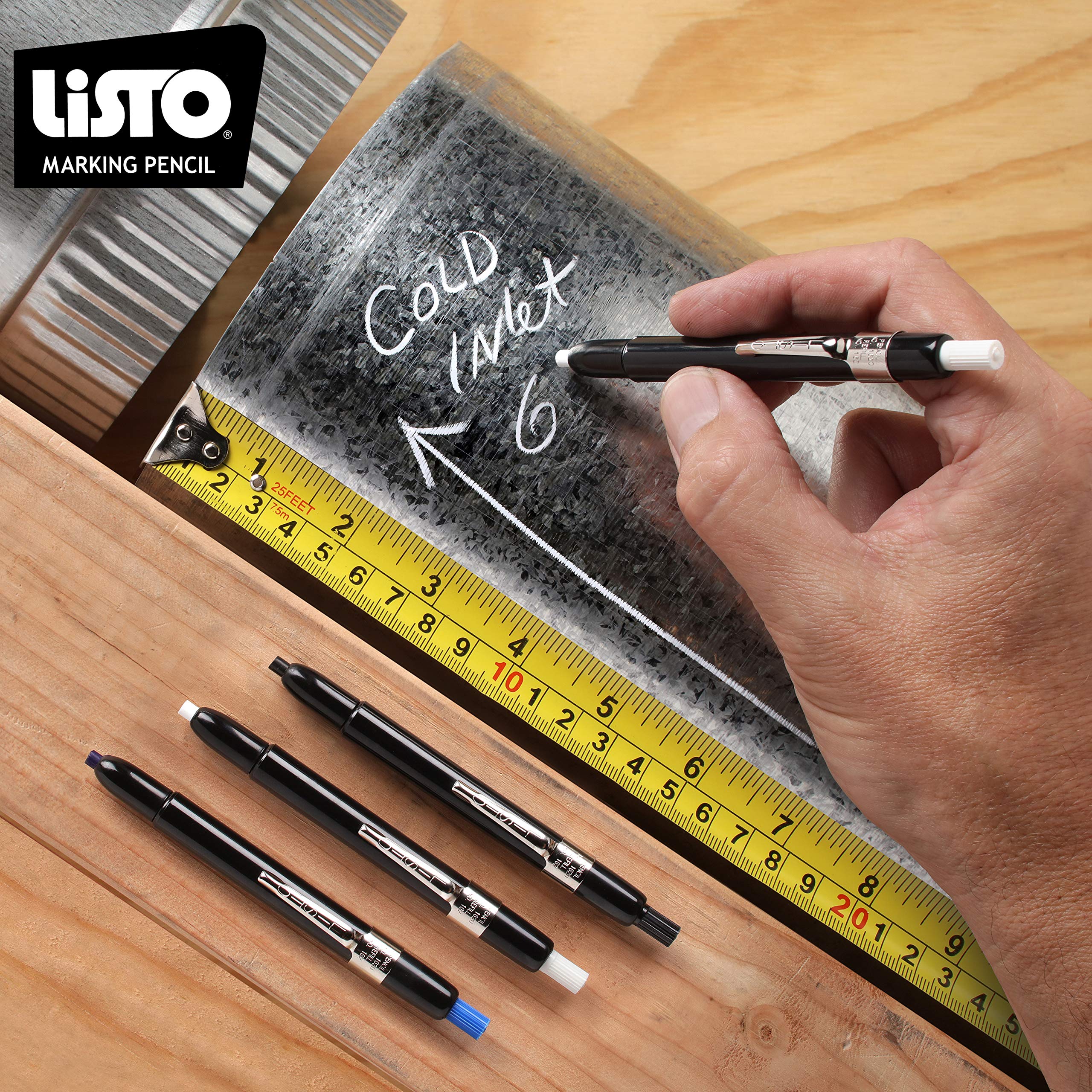 Listo 1620 - Box of 12 - China Markers/Grease Pencils/China Marking/Pencils/Wax Pencils - Made in USA (Orange)