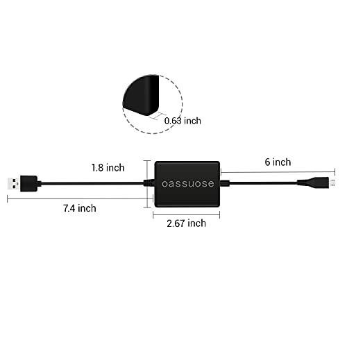 Oassuose USB Power Cable Adapter for Fire TV Stick,Powers Streaming TV Sticks Directly from TV USB Port(Eliminates AC Adapter and Very Long Power Cable)