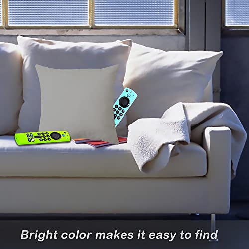 Firestick Remote Cover Glow in The Dark - TV Stick 4k Remote Cover 3rd Gen, Firestick Remote Case Anti Slip Silicone Sleeve (Blue)