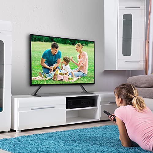 WALI Universal TV Stand Tabletop, for Most 23 to 42 inch LCD Flat Screen TV, VESA up to 400x300mm (TVS002), Black