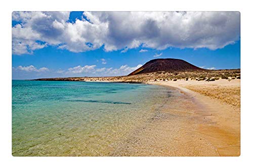 LESGAULEST Doormat Floor Rug/Mat (23.6 x 15.7 inch) - Playa Francesca La Graciosa Canary Islands Volcano 3